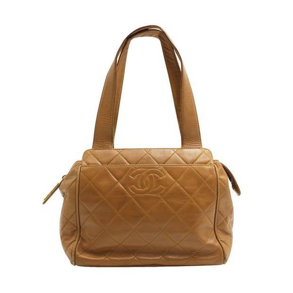 CHANEL | Bags | Chanel Vintage Tan Quilted Shoulder Bag | Poshmark